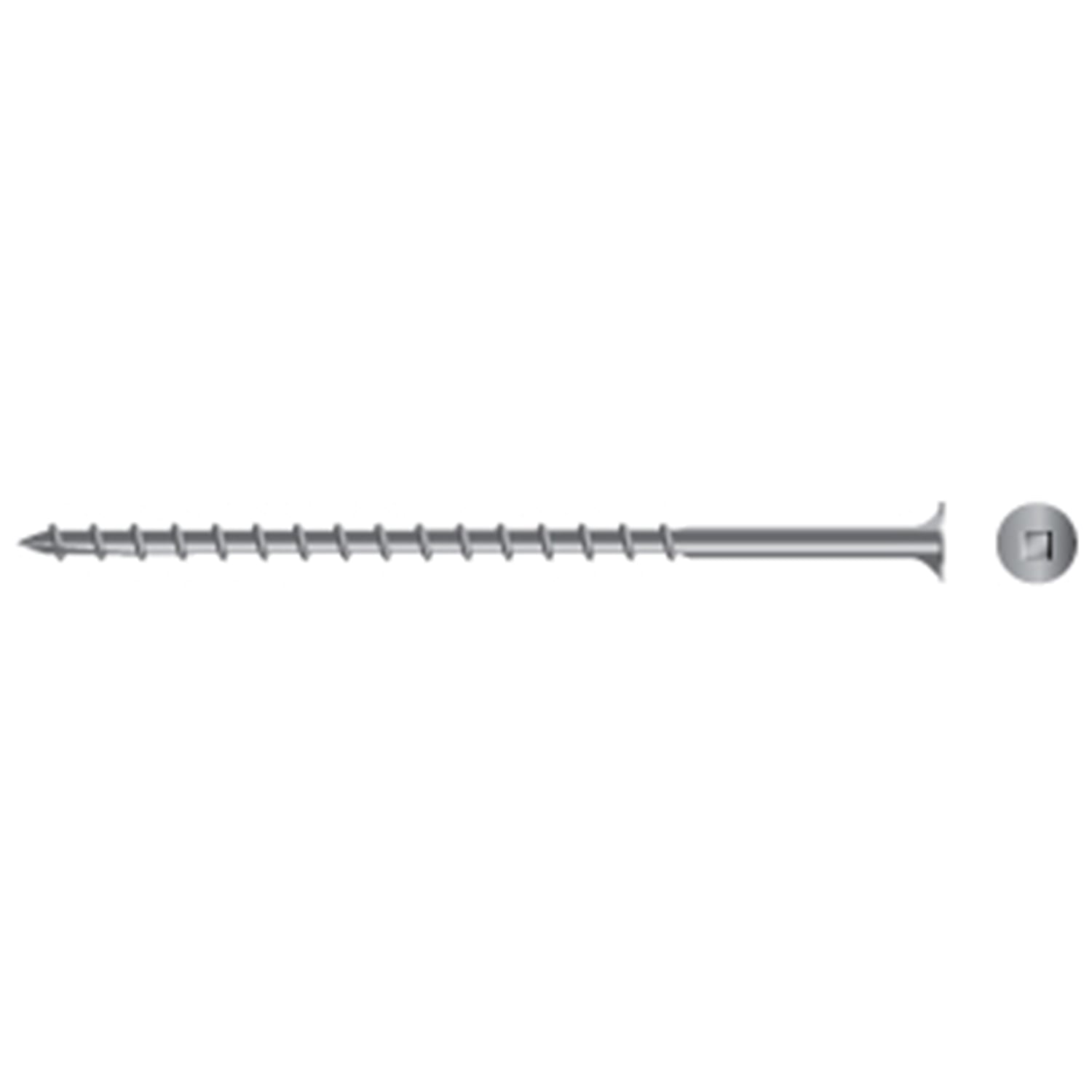FASCO FASTENER #7 X 2 1/4" Stainless Steel Square Drive Flat-Head Deck ...