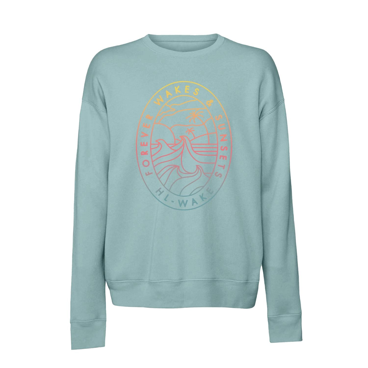 HYPERLITE Women's Crew Shirt, Forever Wakes and Sunsets