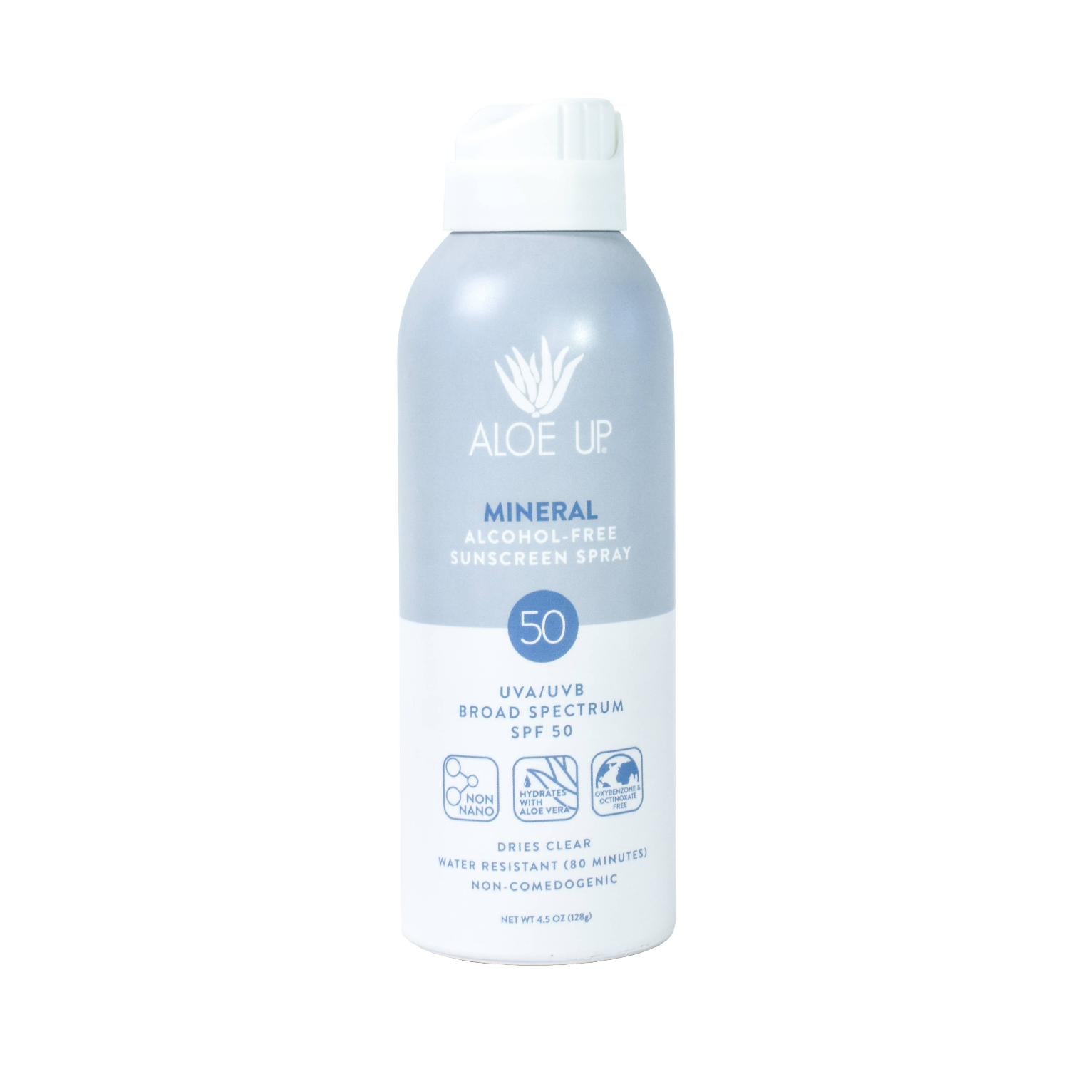 ALOE UP Mineral SPF 50 Sunscreen Spray, 4.5oz.