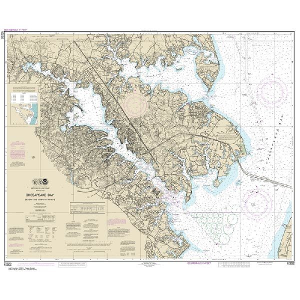 MAPTECH #12282 Chesapeake Bay Severn & Magothy Rivers