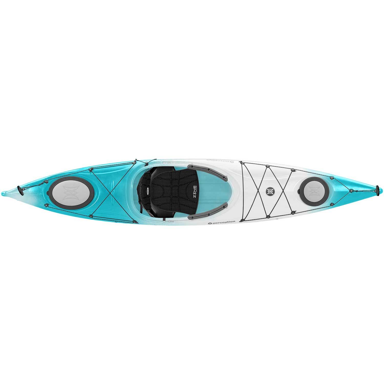 PERCEPTION Carolina 12.0 Sit-Inside Kayak, Turquoise/White