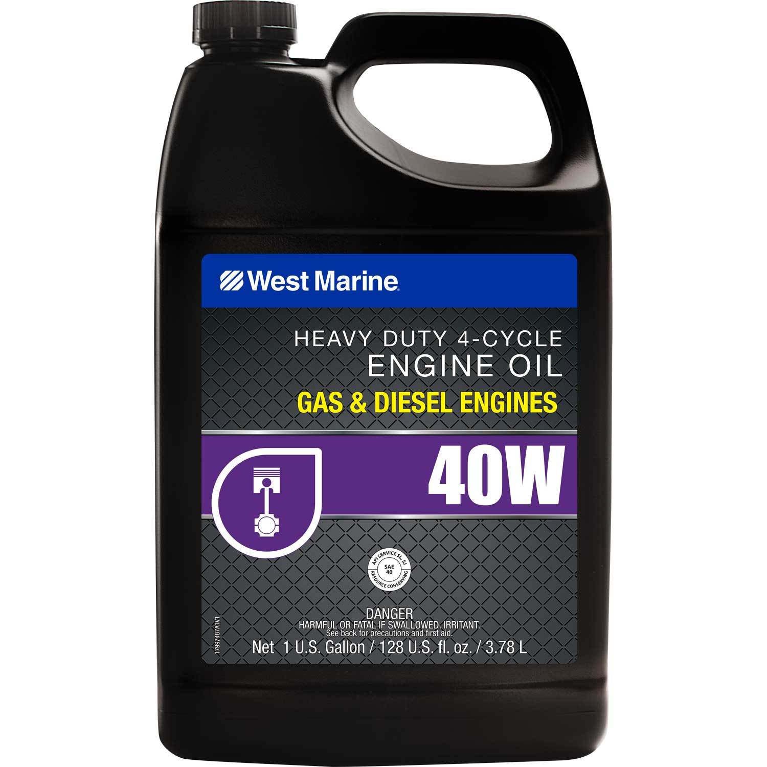 West Marine 40 W 4‑Stroke Marine Engine Oil – Heavy‑Duty