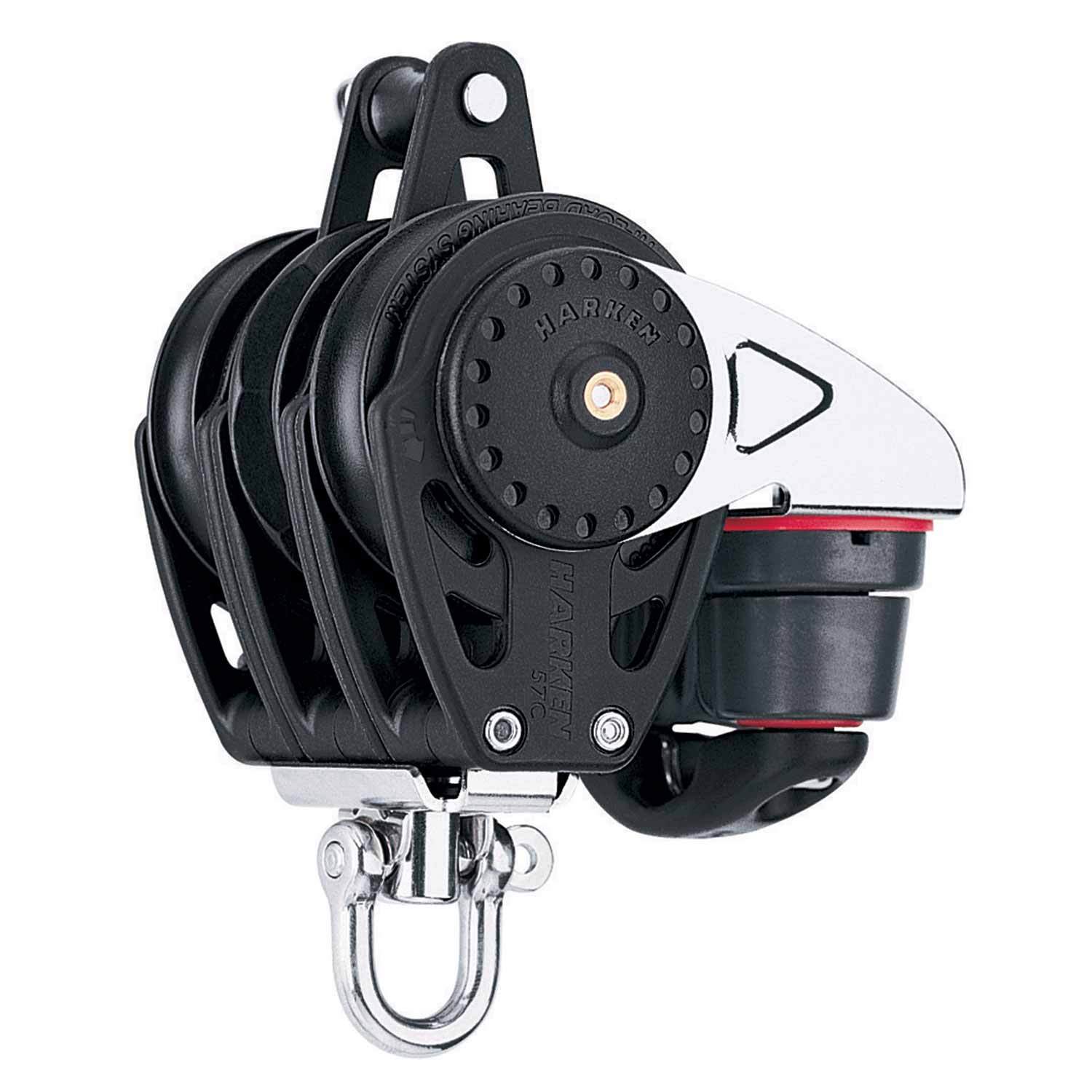 HARKEN 75mm Carbo Ratchamatic Triple Block with Becket and Cam