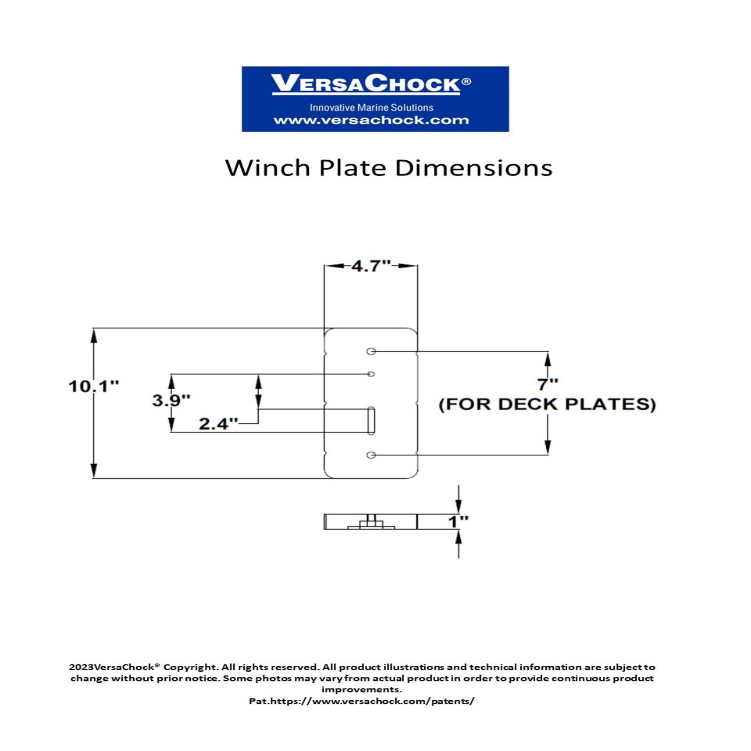 VERSACHOCK Winch Plate For Electric Winches