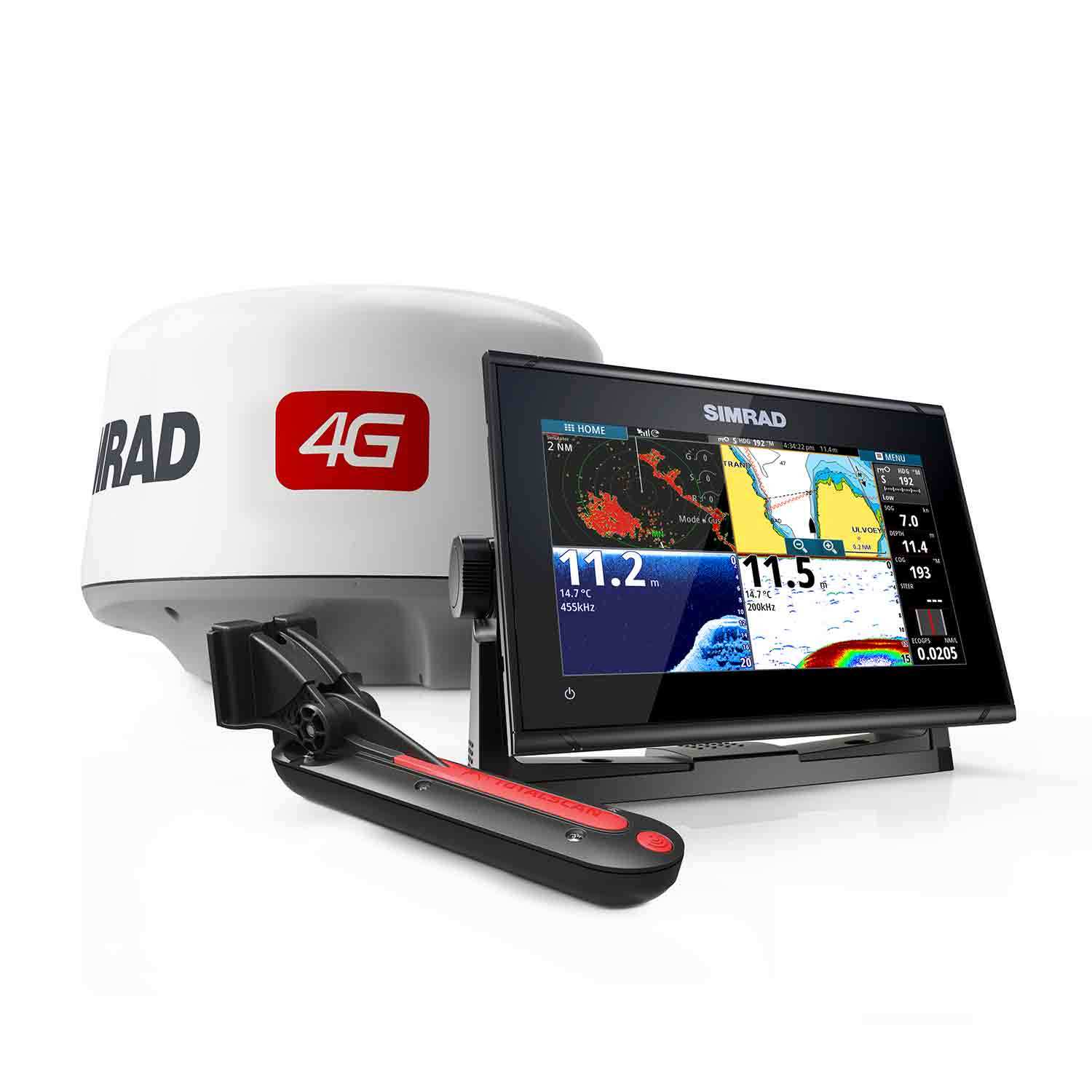 SIMRAD GO9 XSE Bundled with TotalScan™ Transducer & Broadband 4G™ Radar