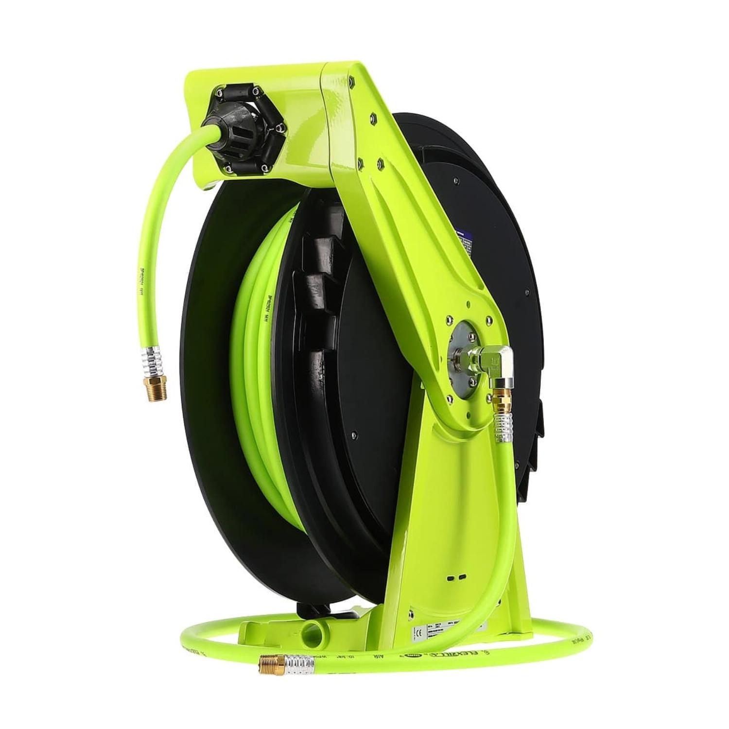FLEXZILLA Flexzilla Pro Retractable Air Hose Reel Open Face Single Axle ...