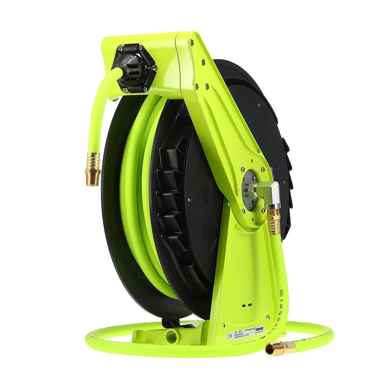 FLEXZILLA Flexzilla Pro Retractable Air Hose Reel Open Face Single Axle ...