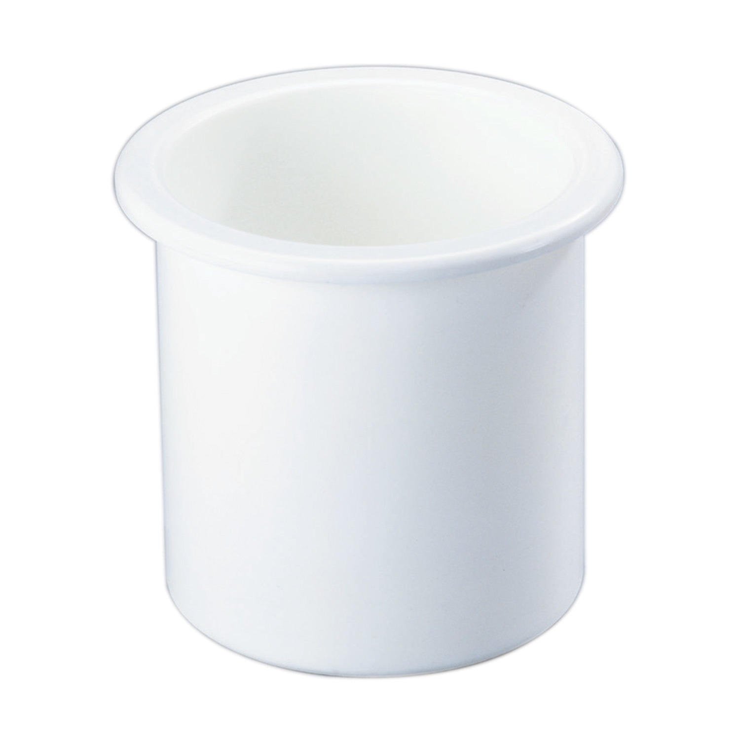 BECKSON MARINE Recessed Drink Holder, White, 4-3/8" Flange, 3-1/4 ...