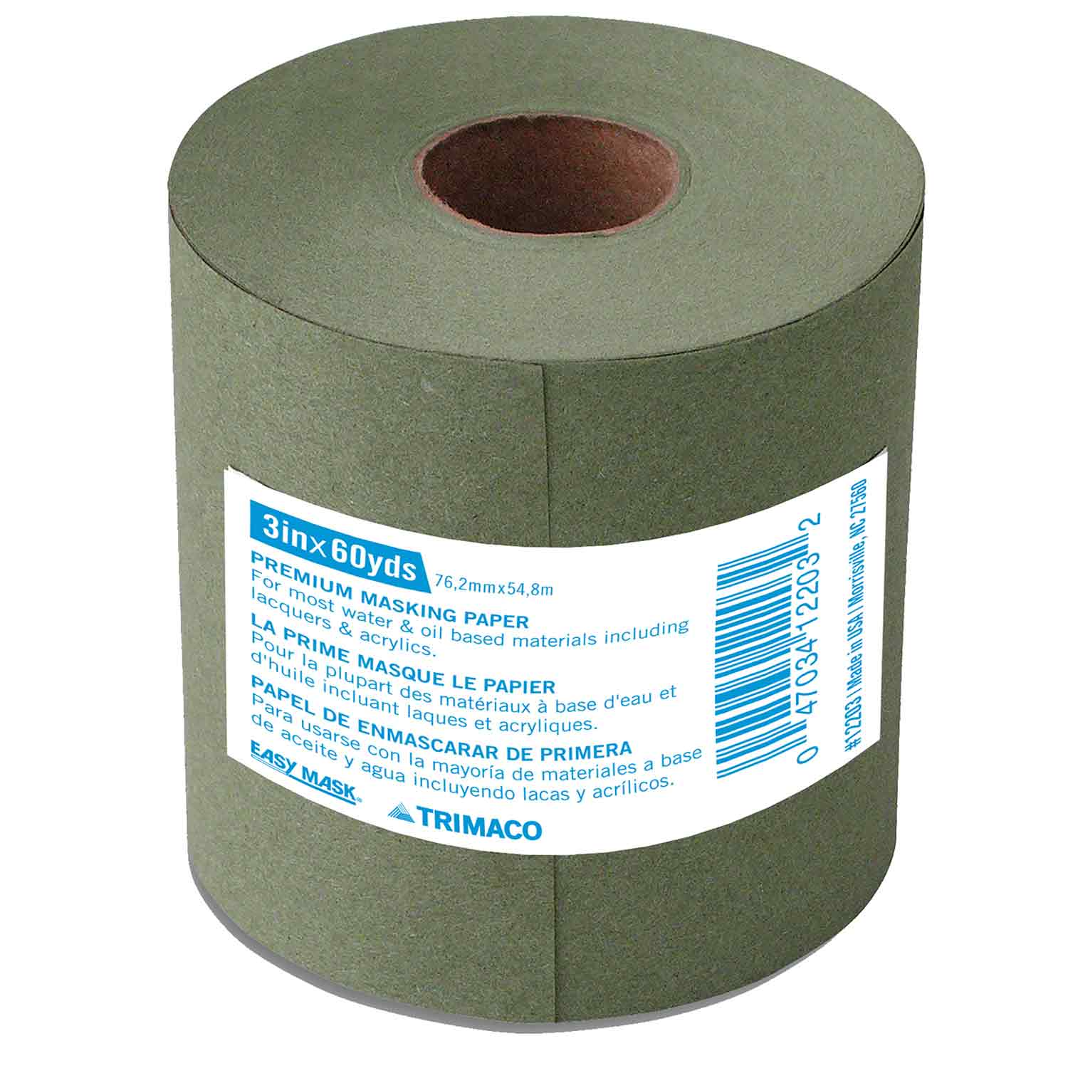 TRIMACO Easy Mask Green Premium Masking Paper, 3-inch x 60-yard