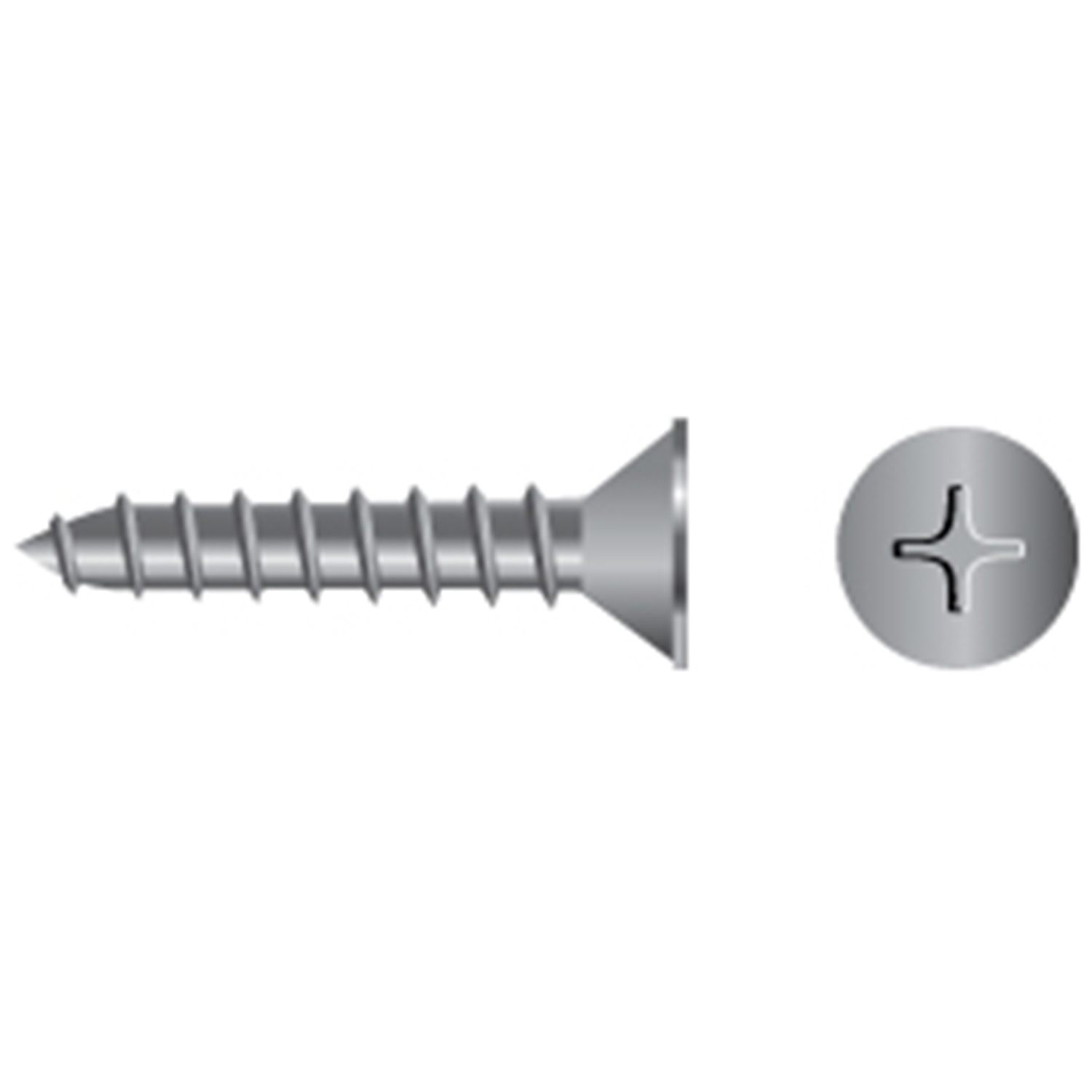 FASCO FASTENER #10 X 2" BP Stainless Steel Phillips Flat-Head Tapping ...