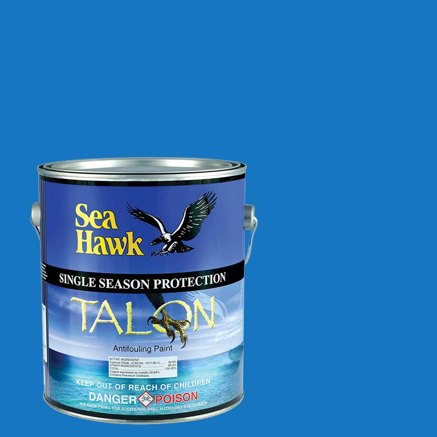 SEA HAWK Talon Single Season Hybrid Ablative Antifouling Paint, Blue ...