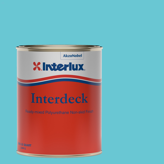 INTERLUX Interdeck Nonskid Paint, Squall Blue, Quart