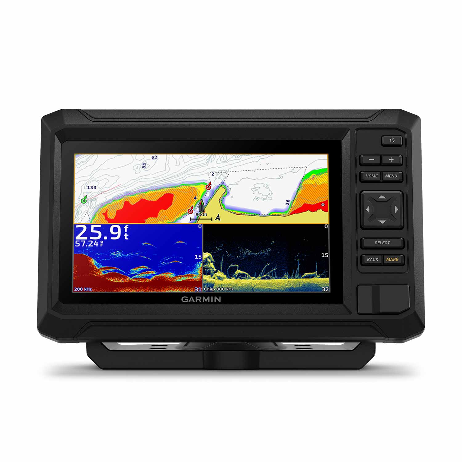GARMIN ECHOMAP™ UHD2 73cv Fishfinder/Chartplotter Combo with GT20-TM ...