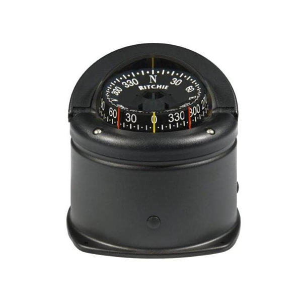 RITCHIE NAVIGATION Deck-Mount Helmsman Compass, 3-3/4" CombiDamp Dial, Black | West Marine