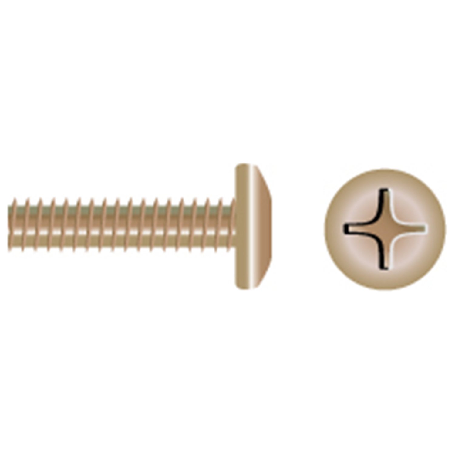 FASCO FASTENER 1/4" X 1 1/2" Silicon Bronze Phillips Pan-Head Machine ...