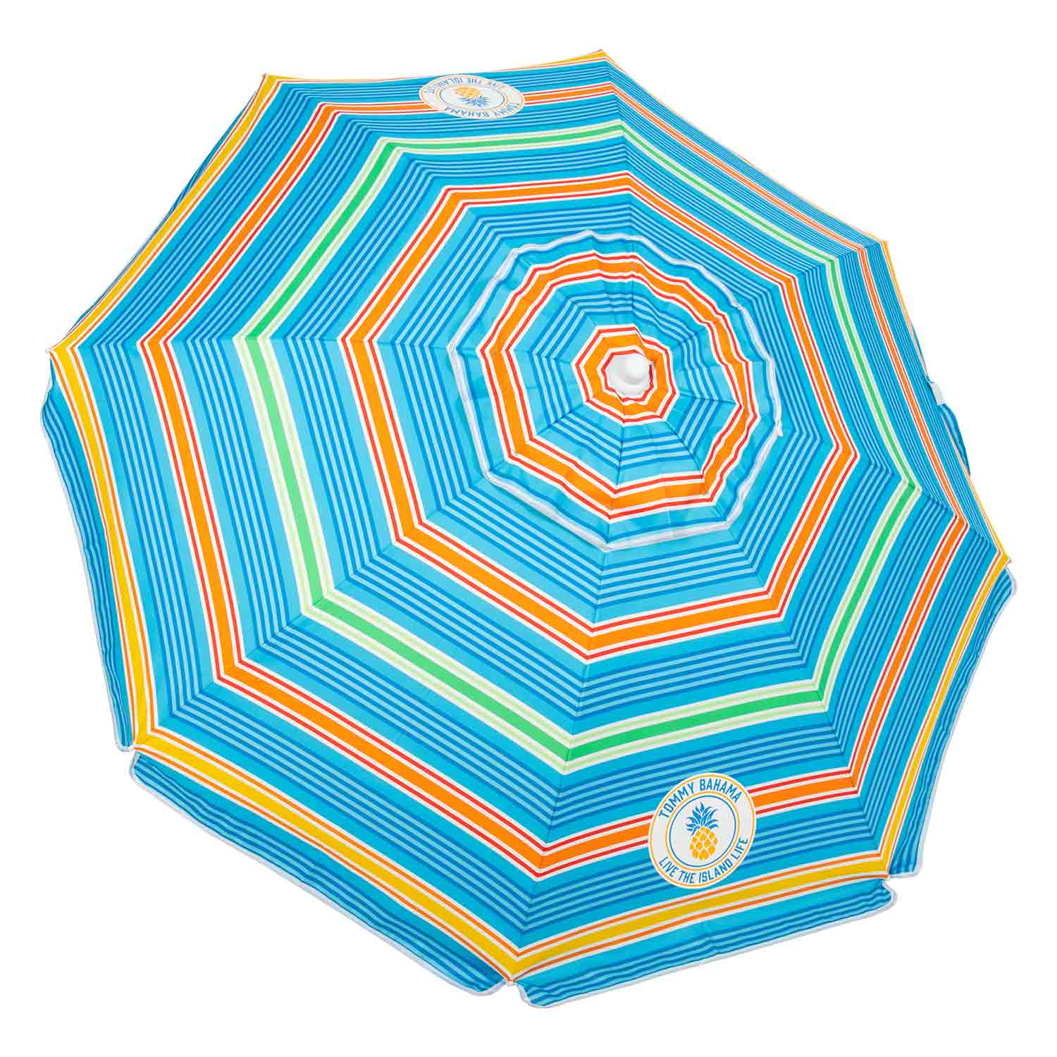 TOMMY BAHAMA 6' Umbrella with Integrated Sand Anchor, Stripe