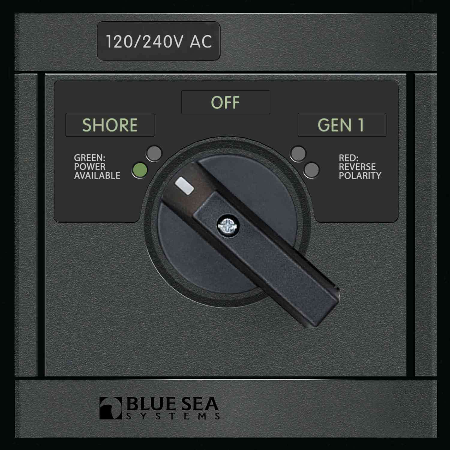 Blue Sea 120/240V AC Rotary 65A Source Selector Switch