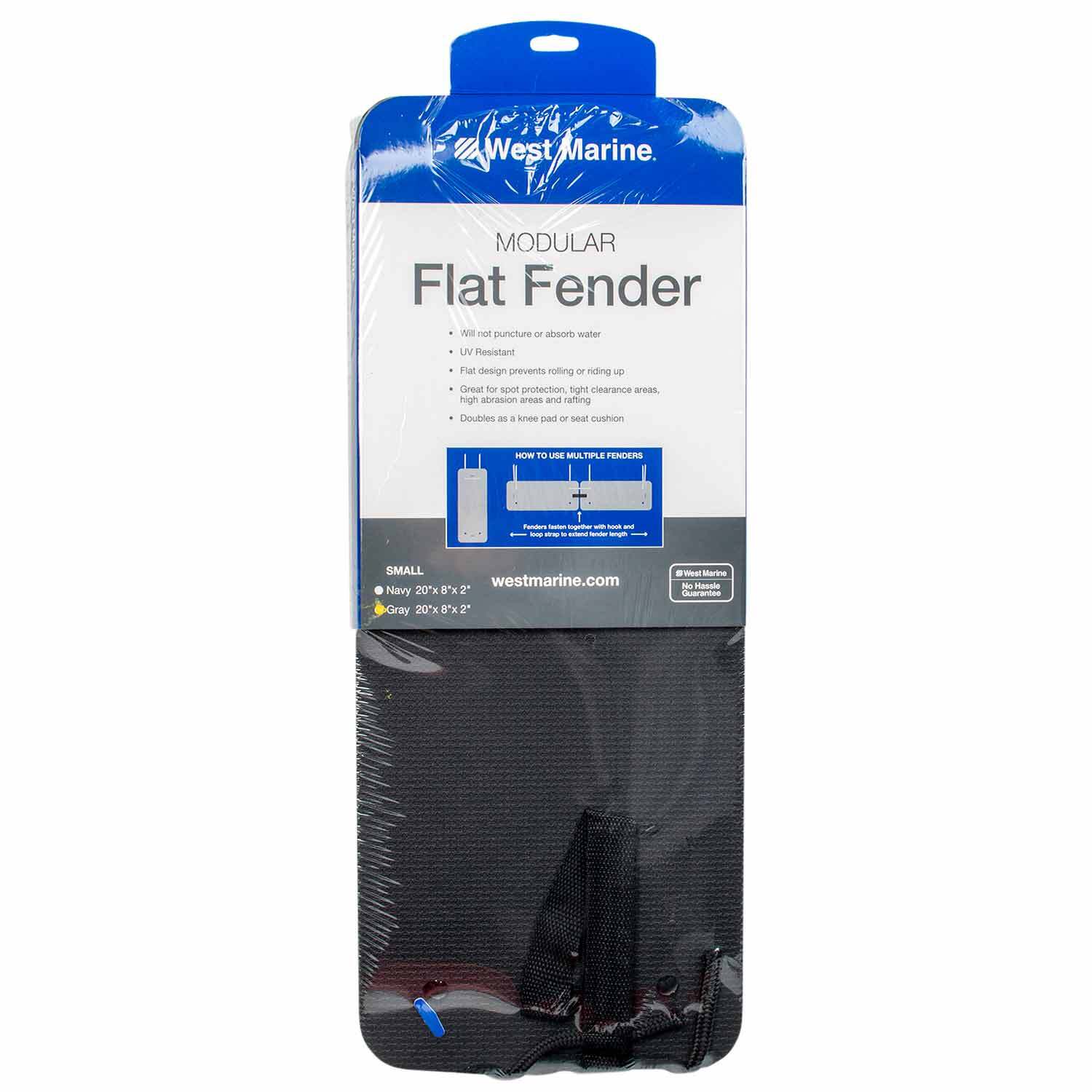 WEST MARINE 20" x 8" Modular Flat Fender, Gray