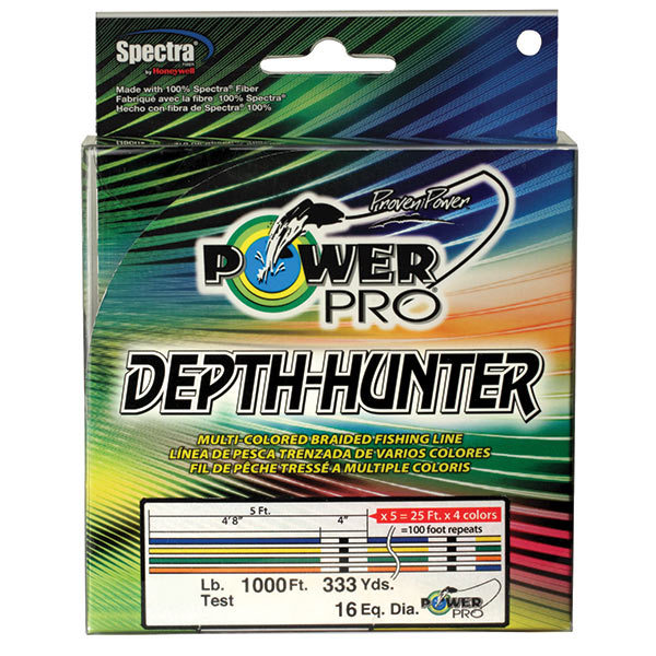 POWER PRO Depth-Hunter Braided Fishing Line Metered, 40lb, 1000ft/333yds
