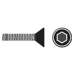 FASCO FASTENER 1/4" X 2" Stainless Steel Flat Head Socket Screws, 50 ...