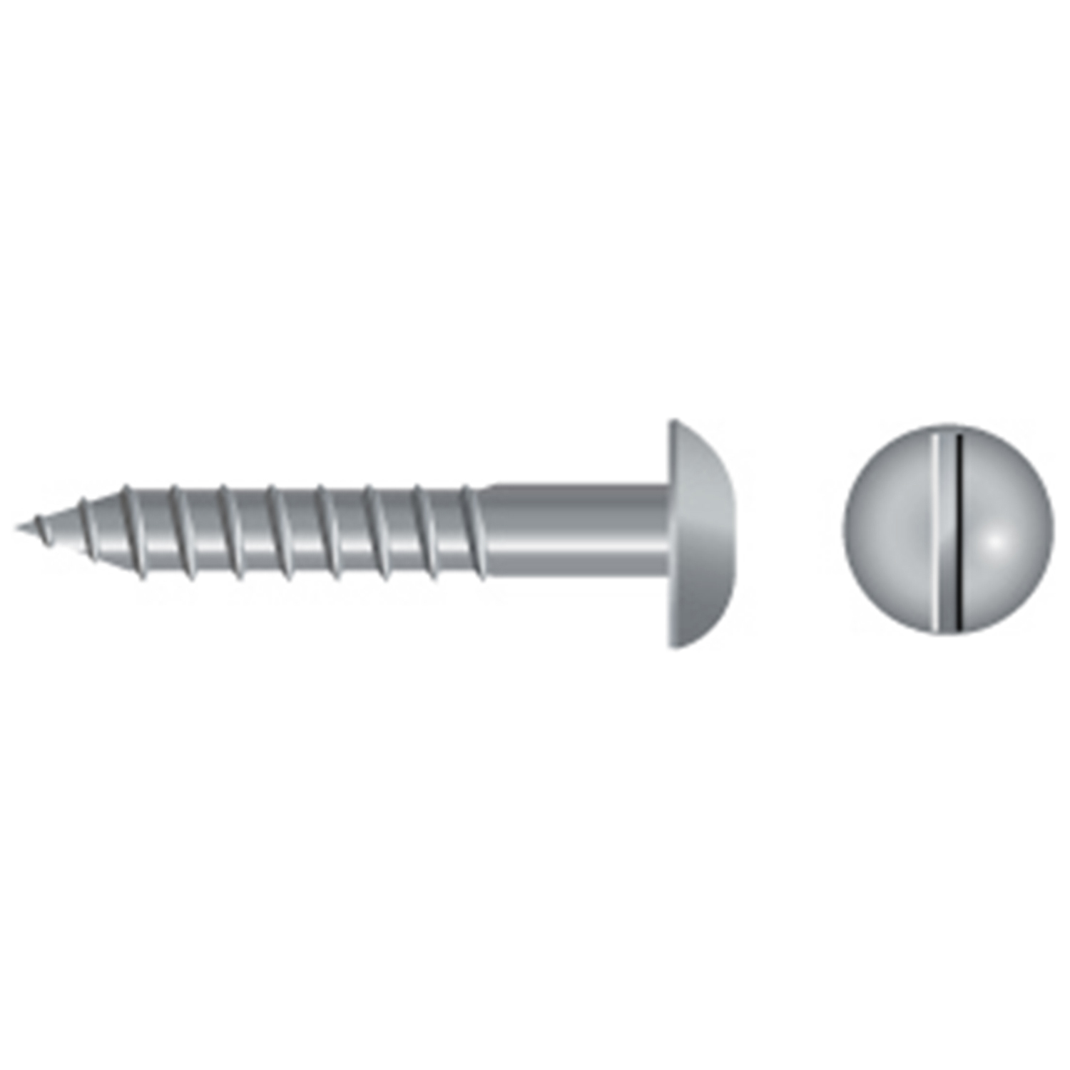 FASCO FASTENER #4 X 3/4" Stainless Steel Slotted Round-Head Wood Screws ...