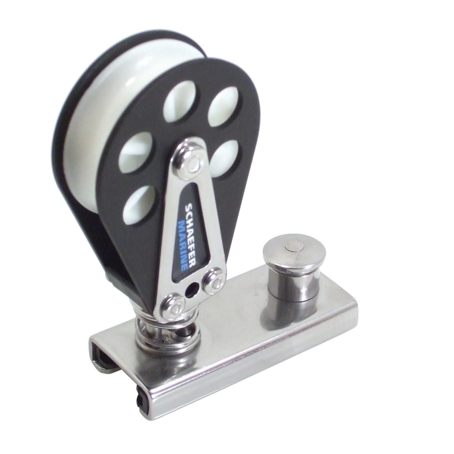 SCHAEFER Spring-Loaded Block on 1" Track, Aluminum Cheeks