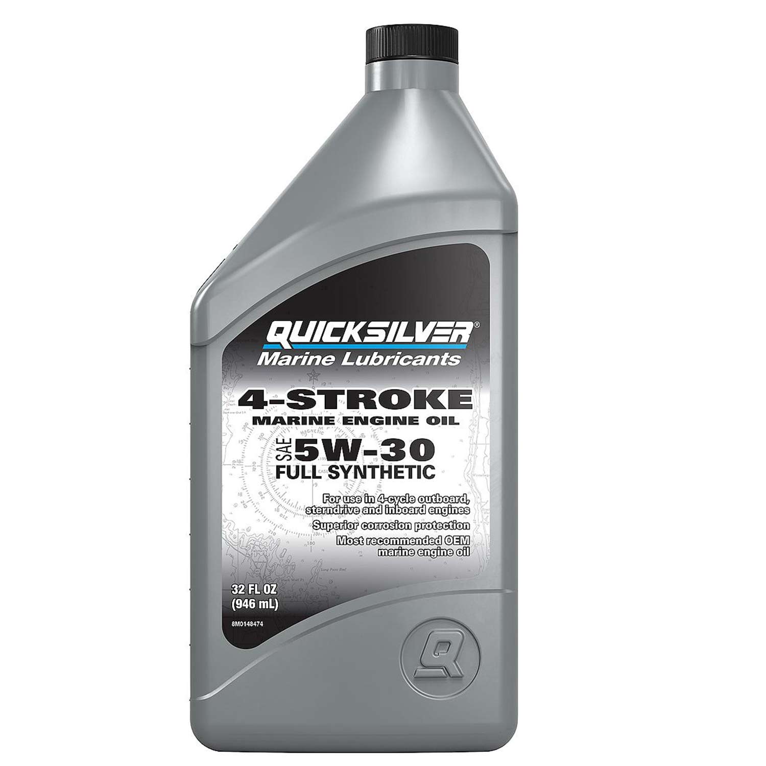 QUICKSILVER 5W-30 Full Synthetic Marine Engine Oil, 1 Quart