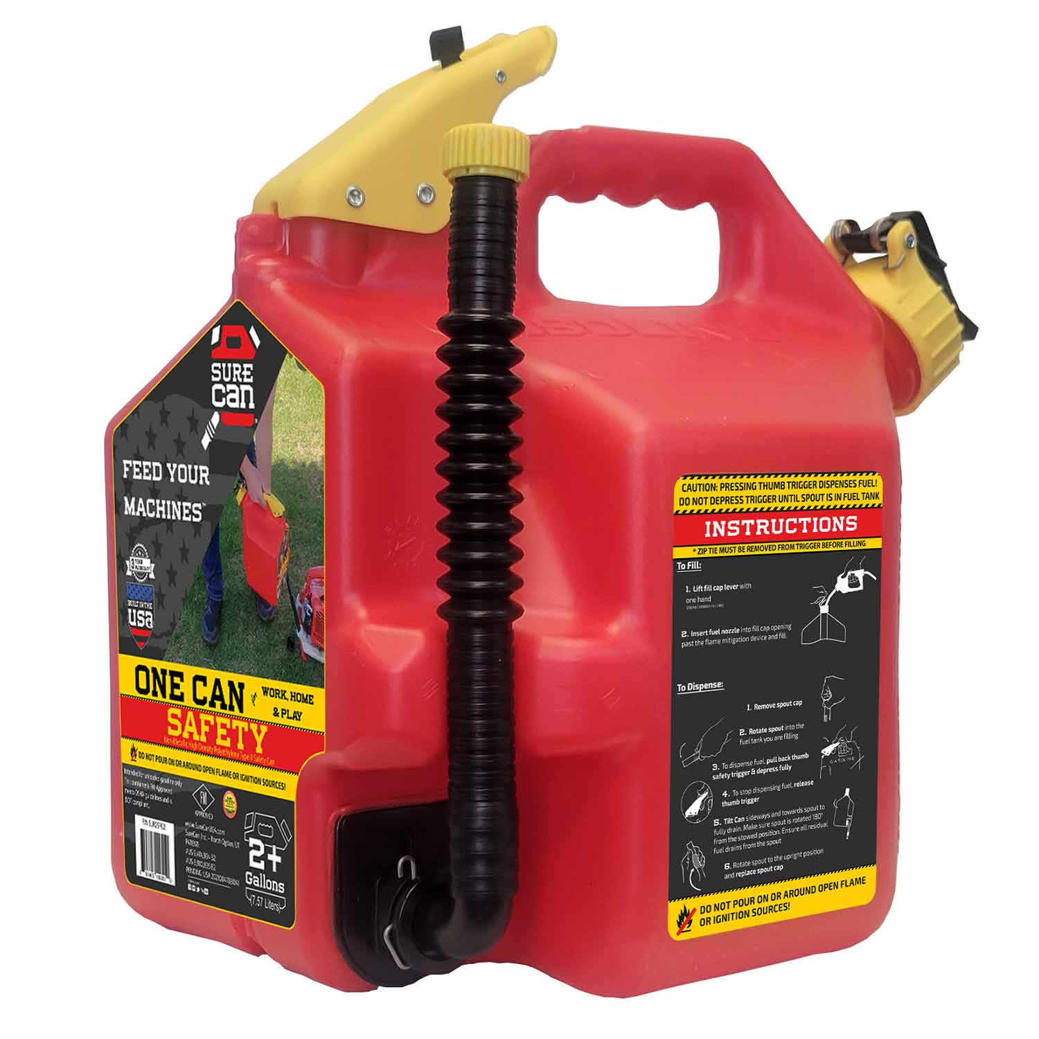 SURECAN 2.2 Gallon Safety Gasoline Can