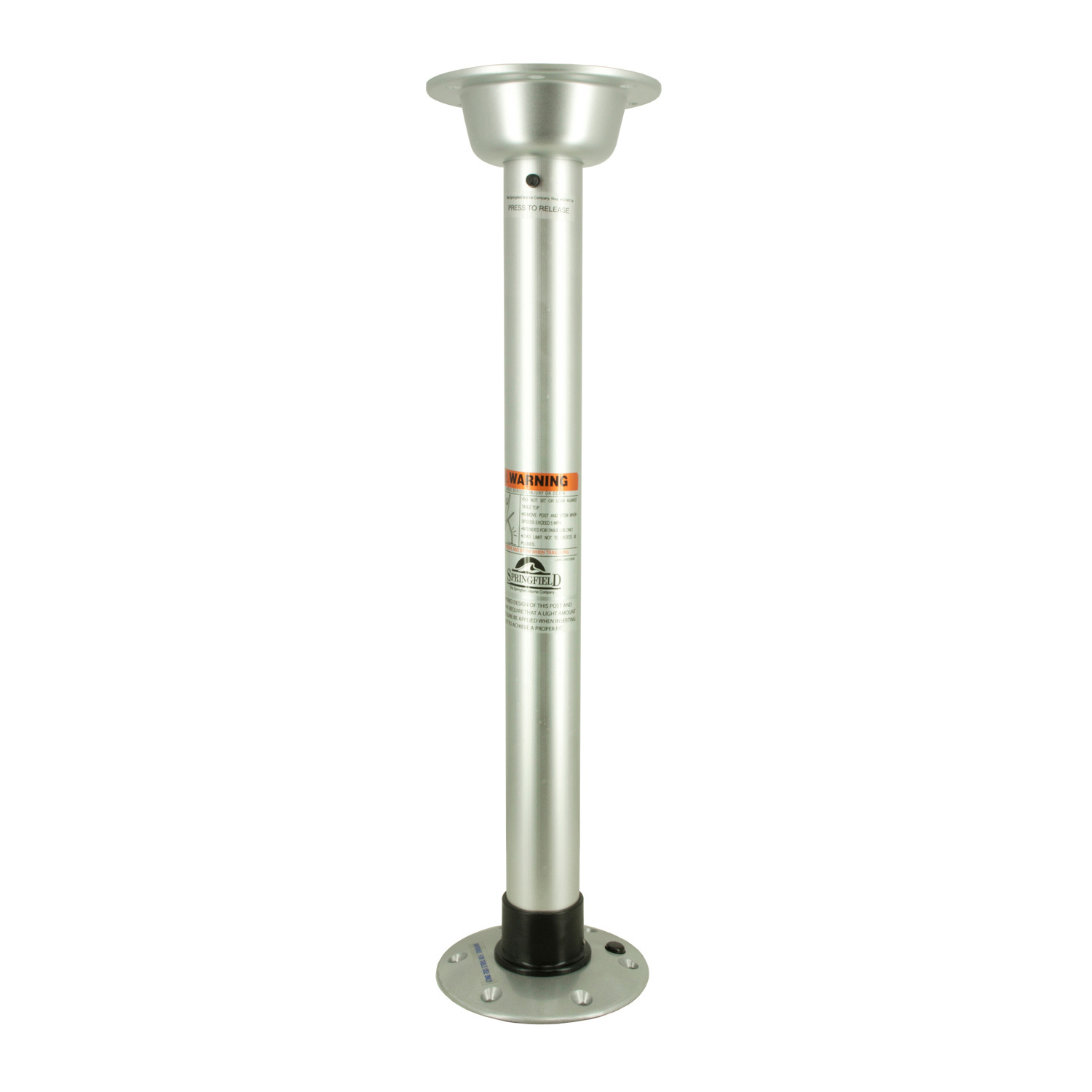 SPRINGFIELD 27" Thread-Lock™ Table Pedestal Package, Silver Metallic