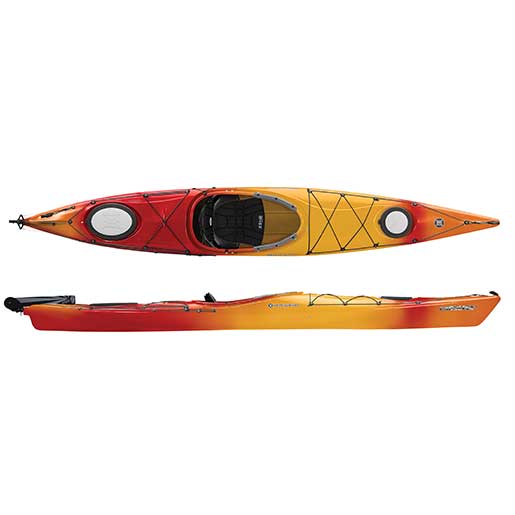 PERCEPTION Carolina 14.0 Sit-Inside Kayak, Red/Yellow