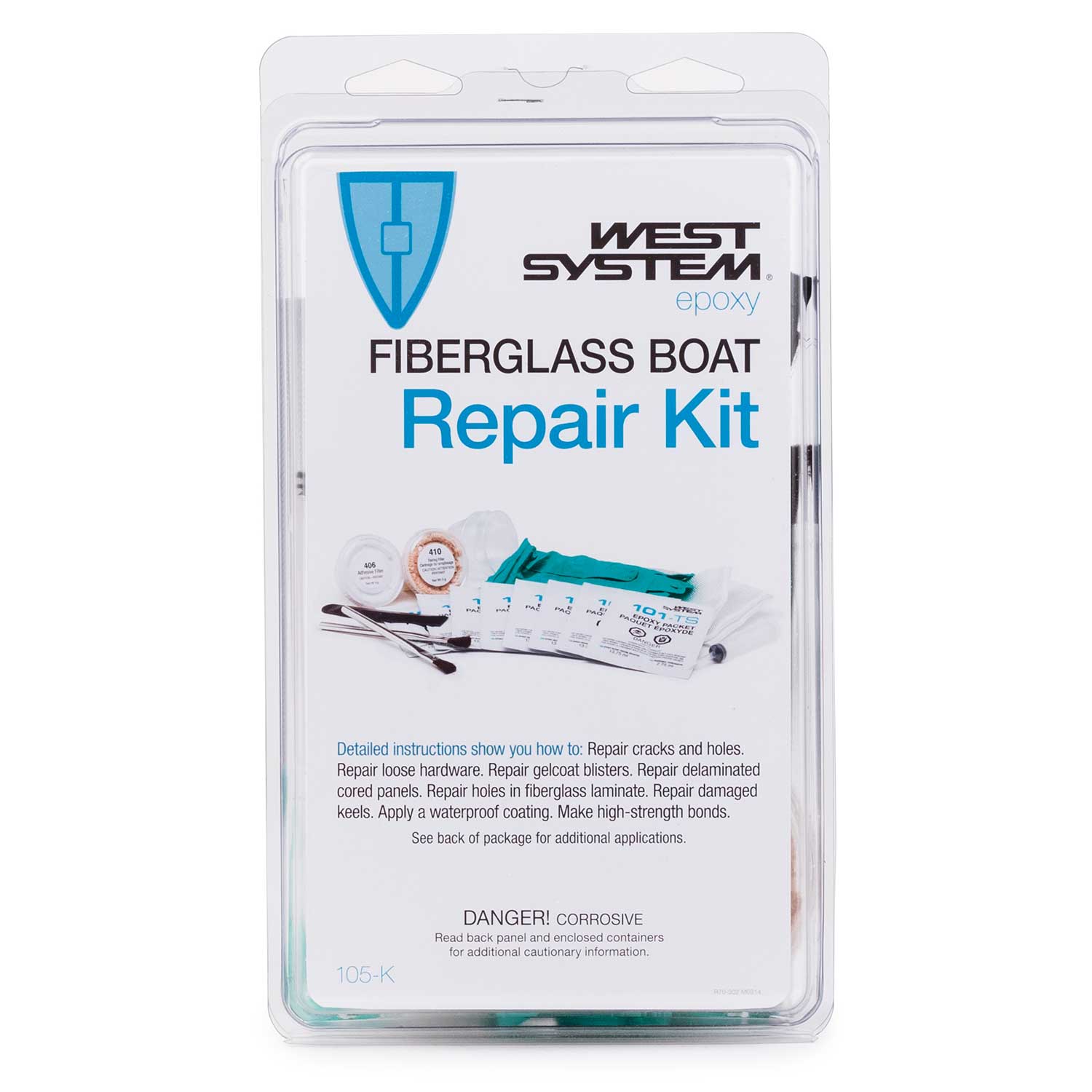 WEST SYSTEM 105-K Fiberglass Boat Repair Kit