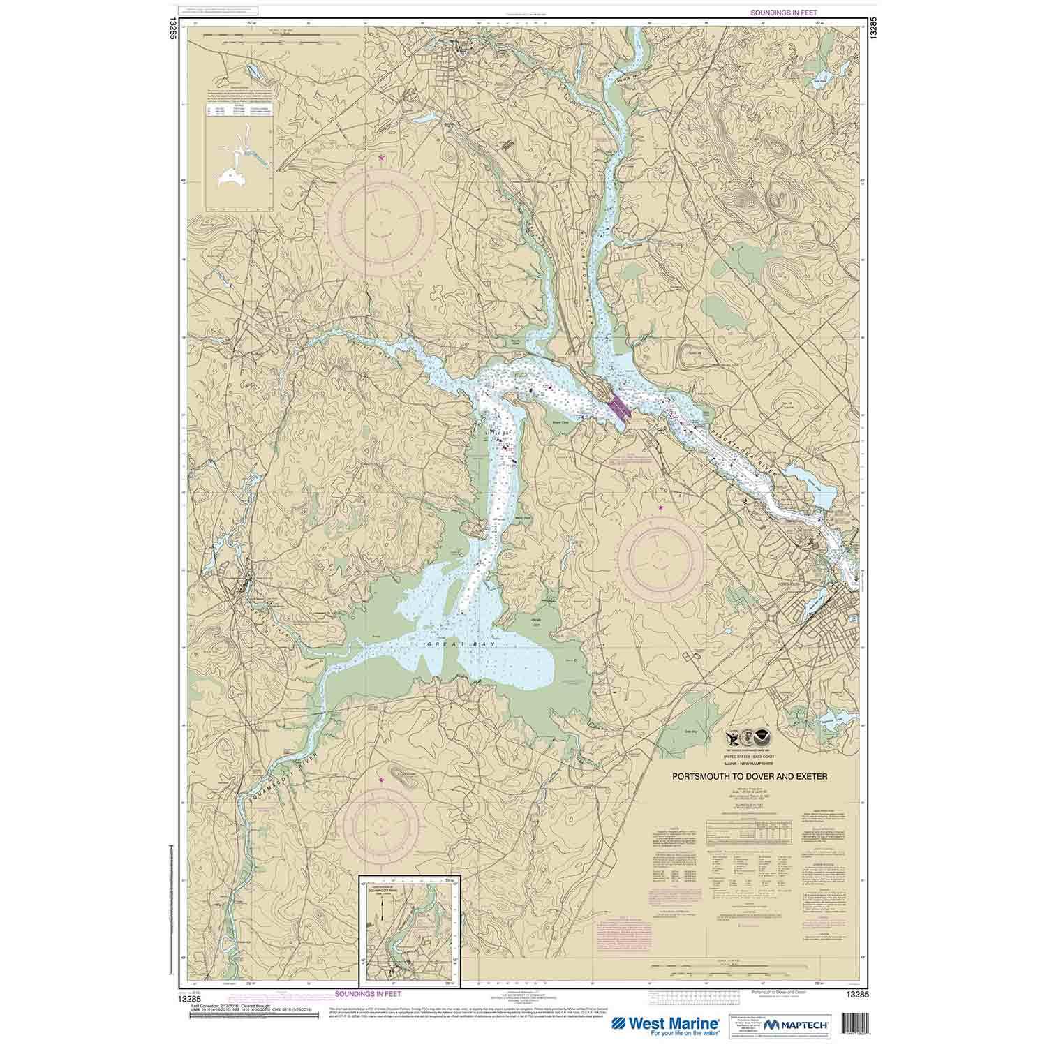 NOAA Maptech® NOAA Recreational Waterproof Chart-Portsmouth to Dover ...