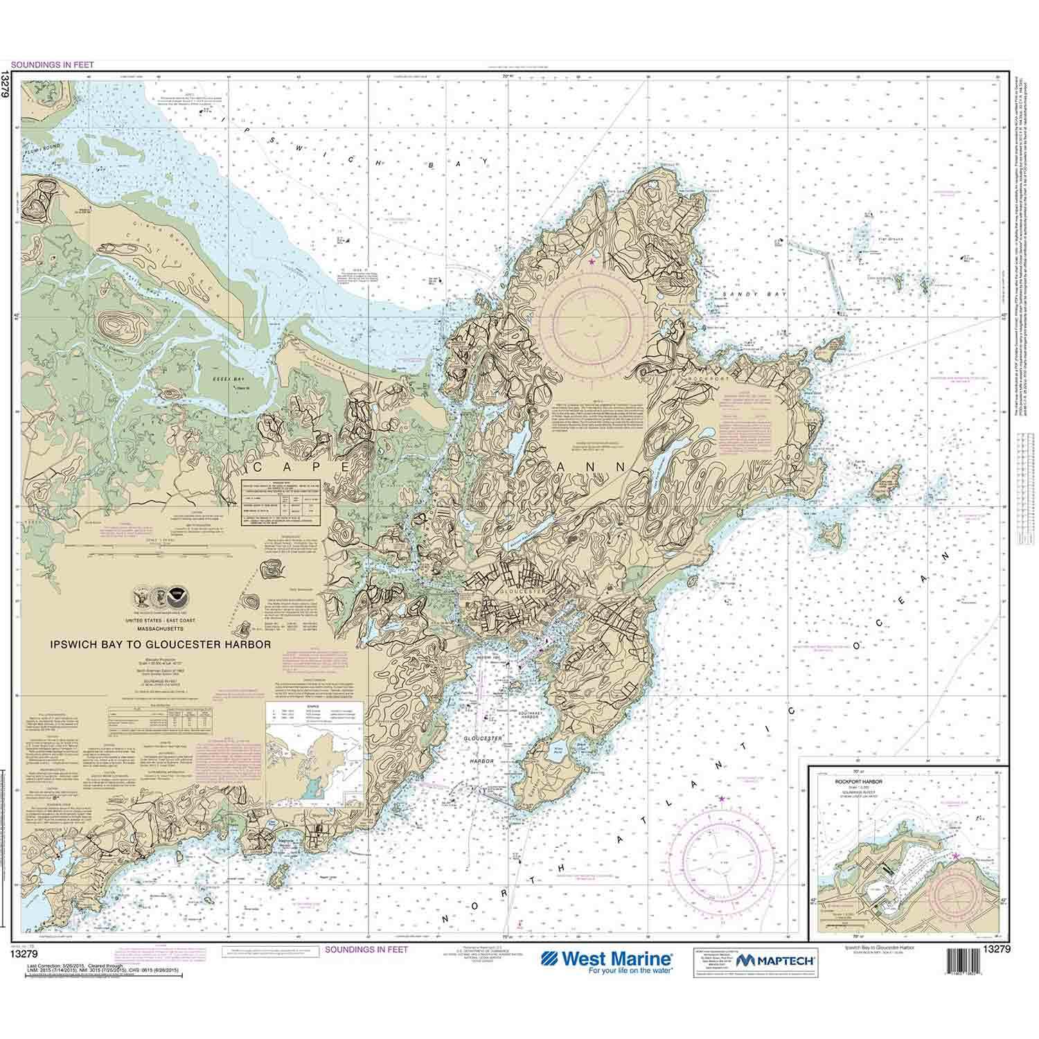 NOAA Maptech® NOAA Recreational Waterproof Chart-Ipswich Bay to ...