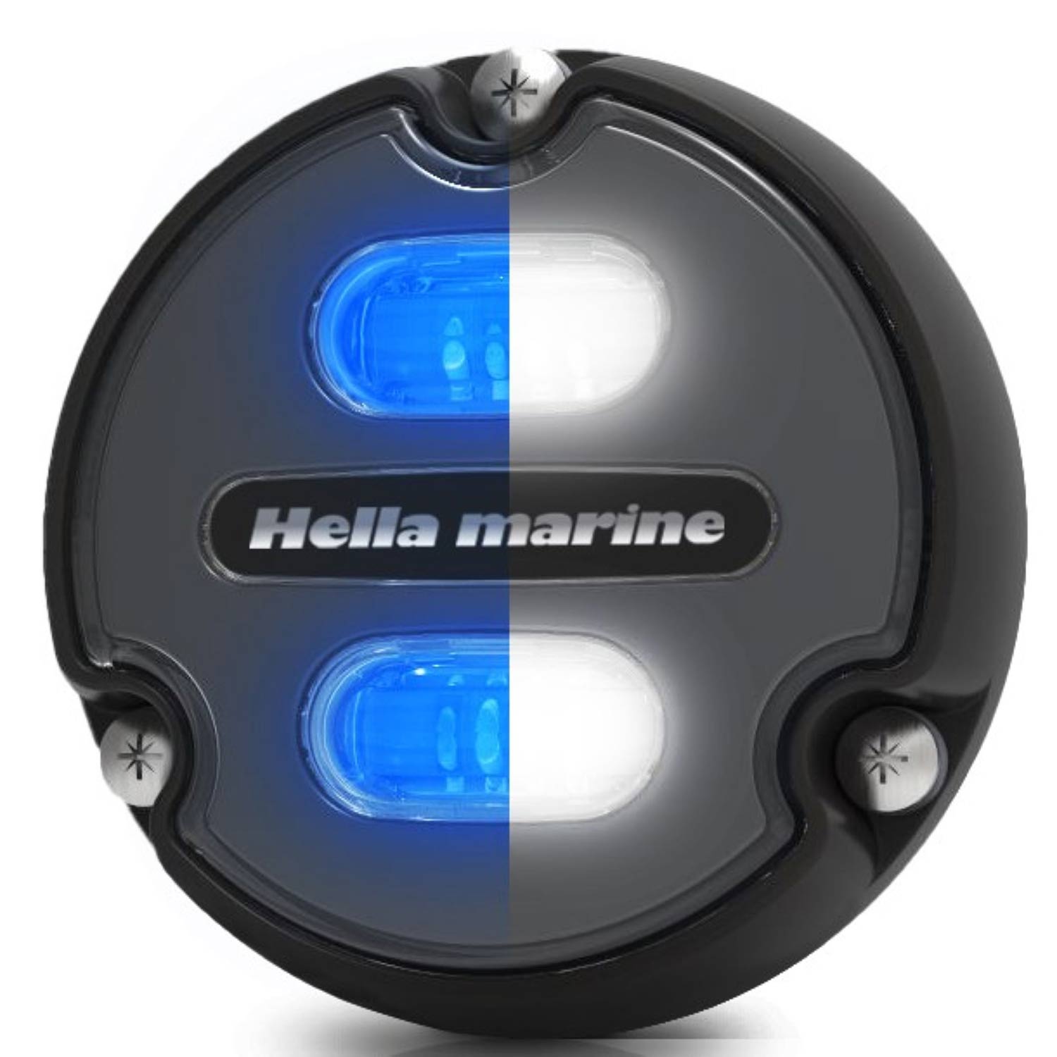 HELLA MARINE Apelo A1 Polymer White/Blue Underwater Light, Black ...