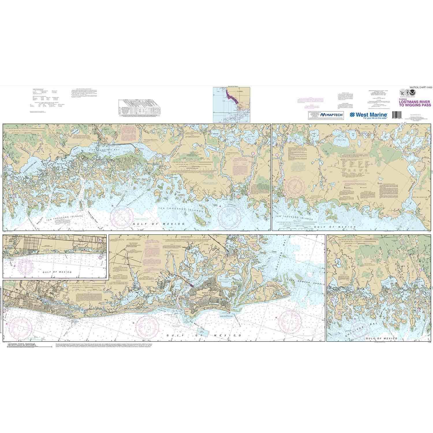 NOAA Maptech® NOAA Recreational Waterproof Chart-Lostmans River to ...