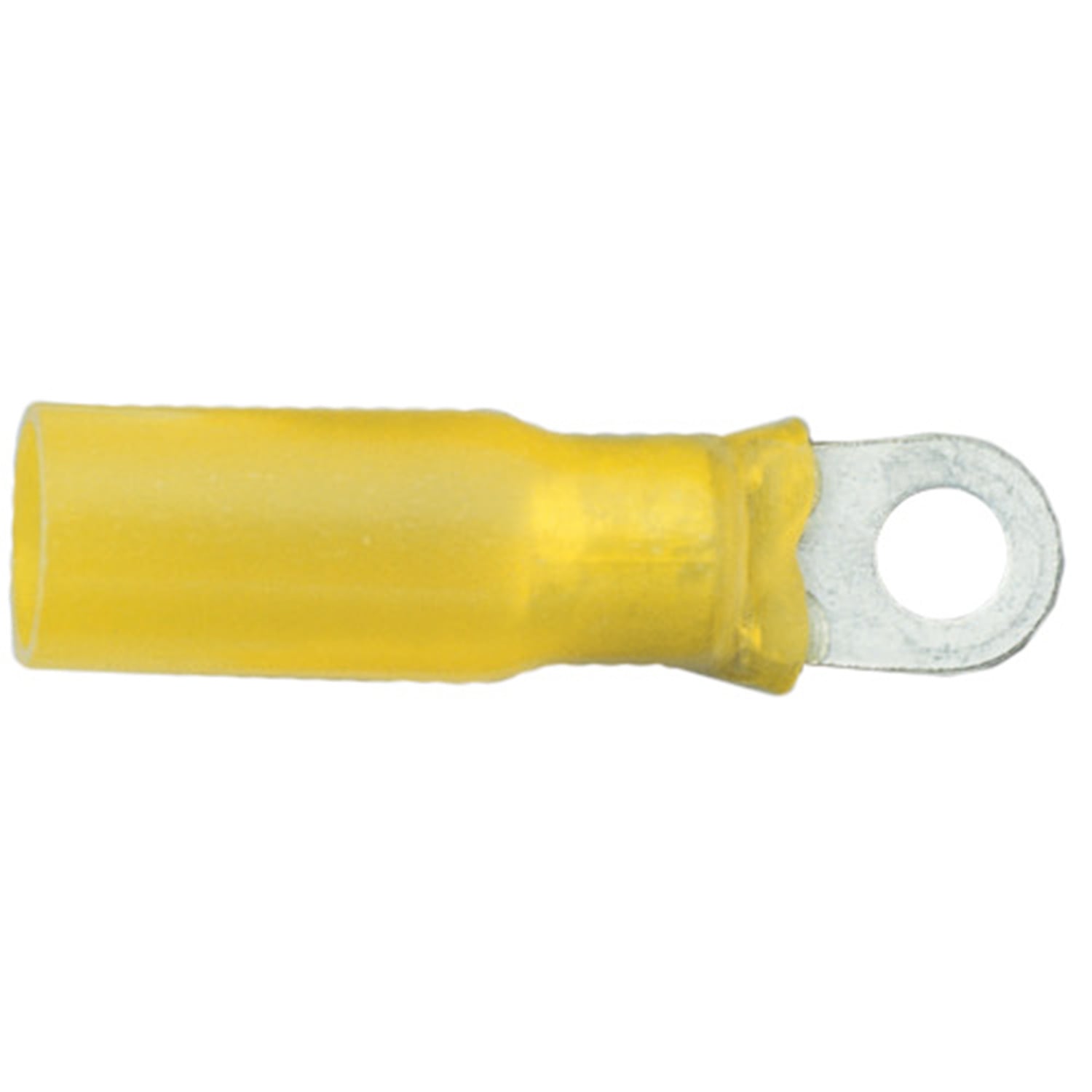 ANCOR 12-10 AWG Heat Shrink Ring Terminals, #8, Yellow, 100-Pack