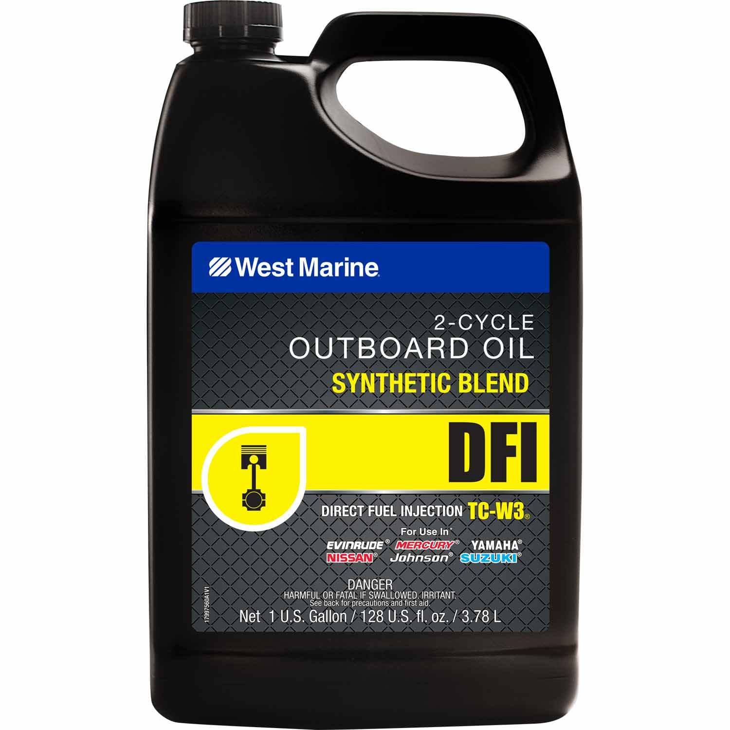 West Marine TC‑W3 2‑Stroke Synthetic‑Blend DFI Oil 1 Gallon