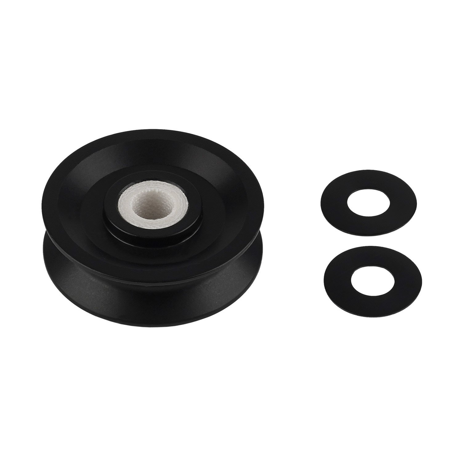 SCHAEFER Aluminum Sheave, 1/2" Line Max., 3/16" Wire Max., 2" OD, 3/8 ...