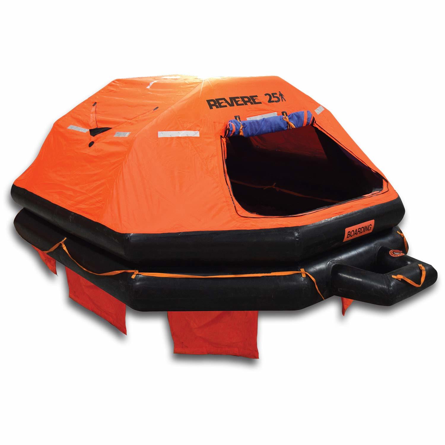 REVERE SURVIVAL USCG/SOLAS Davit Launched, 25-Person Life Raft, A Pack