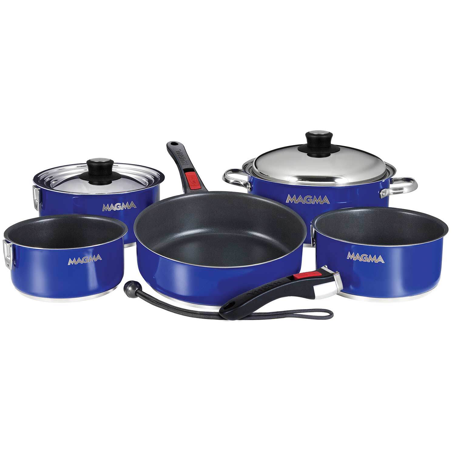 MAGMA Professional Series Gourmet Nesting 10-Piece Induction Cookware ...
