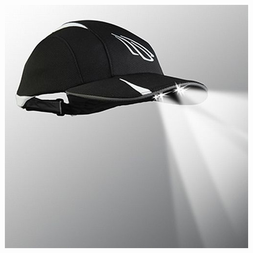 Powercap 5 Panel LED Lighted Running Hat, Black | West Marine