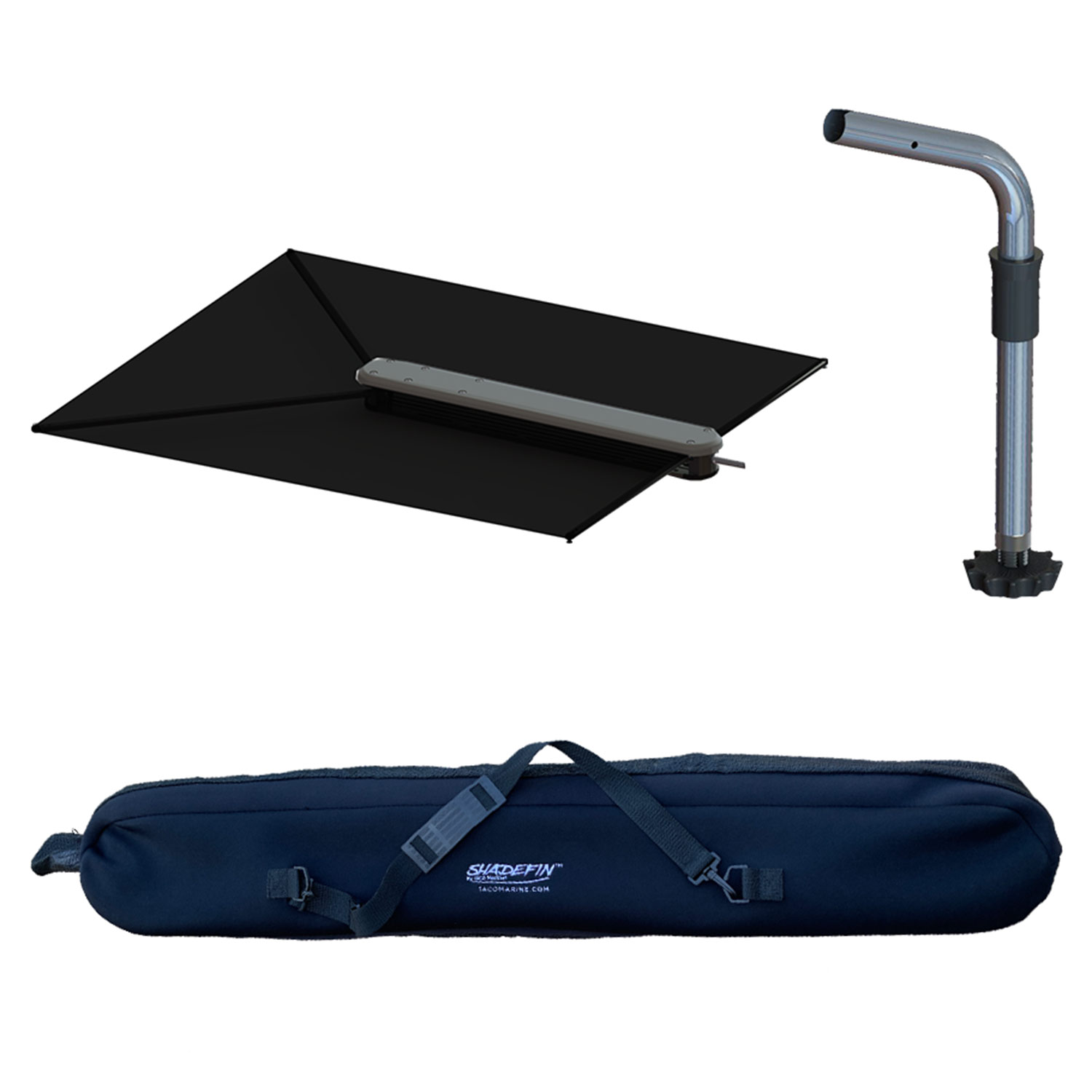 Taco Marine ShadeFin Canvas Boat Shade w/ Fixed Rod-Mount