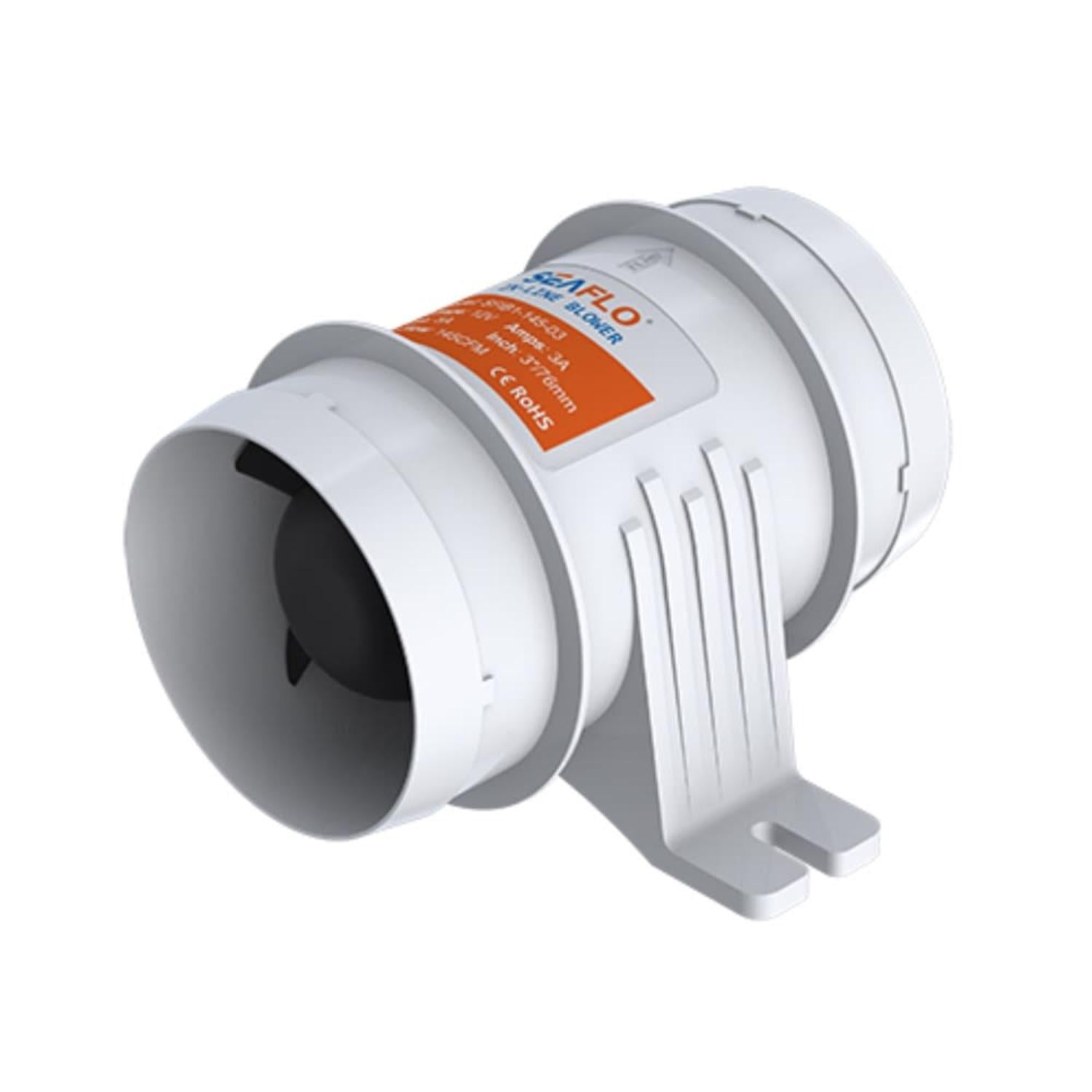SEAFLO MARINE SEAFLO In-Line Blower, 12V 145 CFM 3" Marine Ventilation Fan