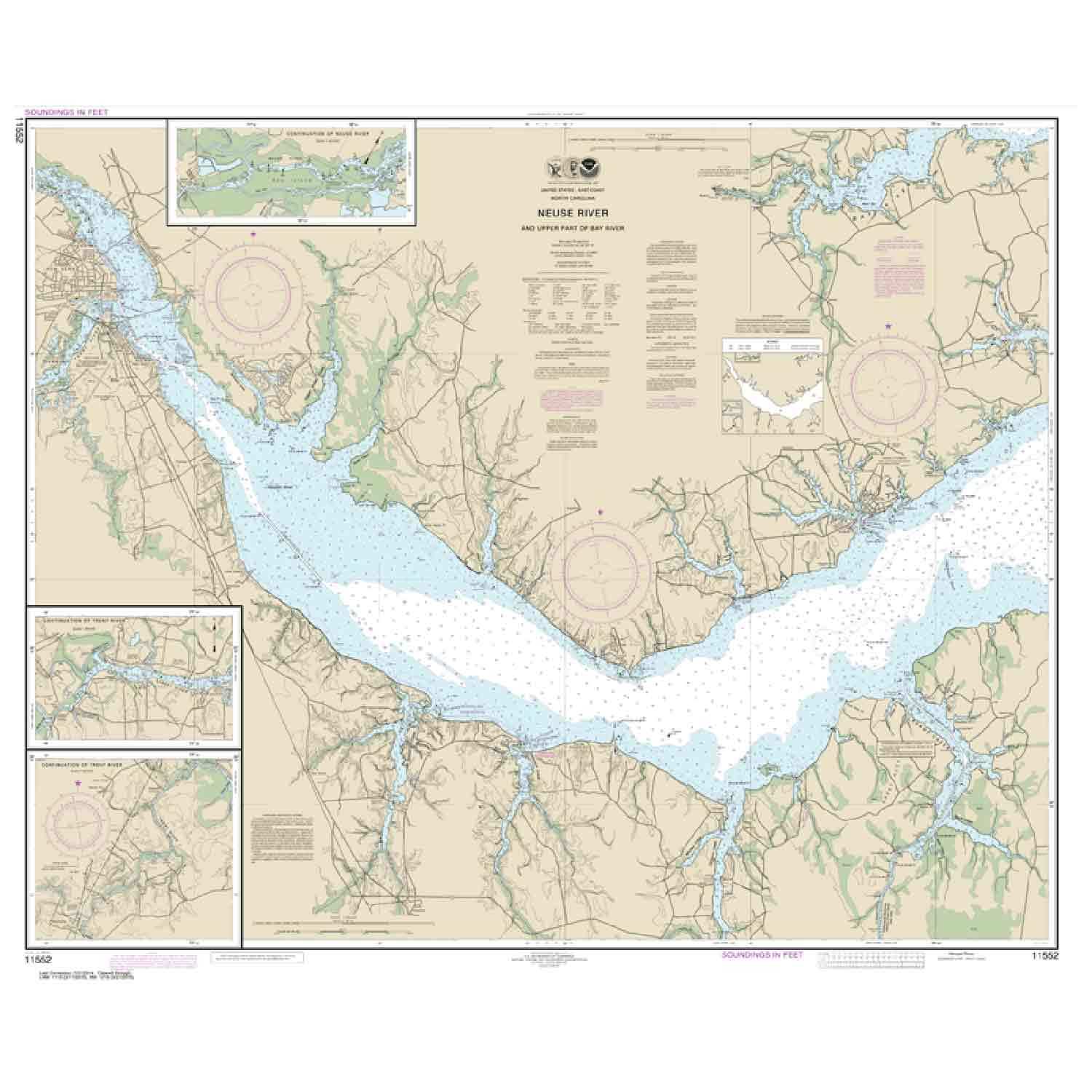 MAPTECH #11552 Neuse River & Upper Part of Bay River