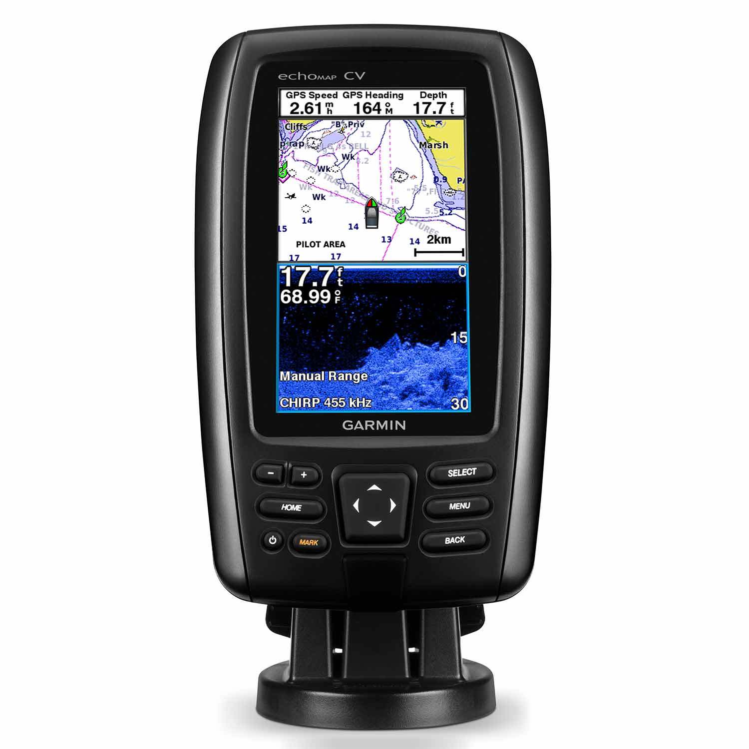 Garmin echoMAP CHIRP 44cv 4.3″ Combo ClearVü Coastal Charts