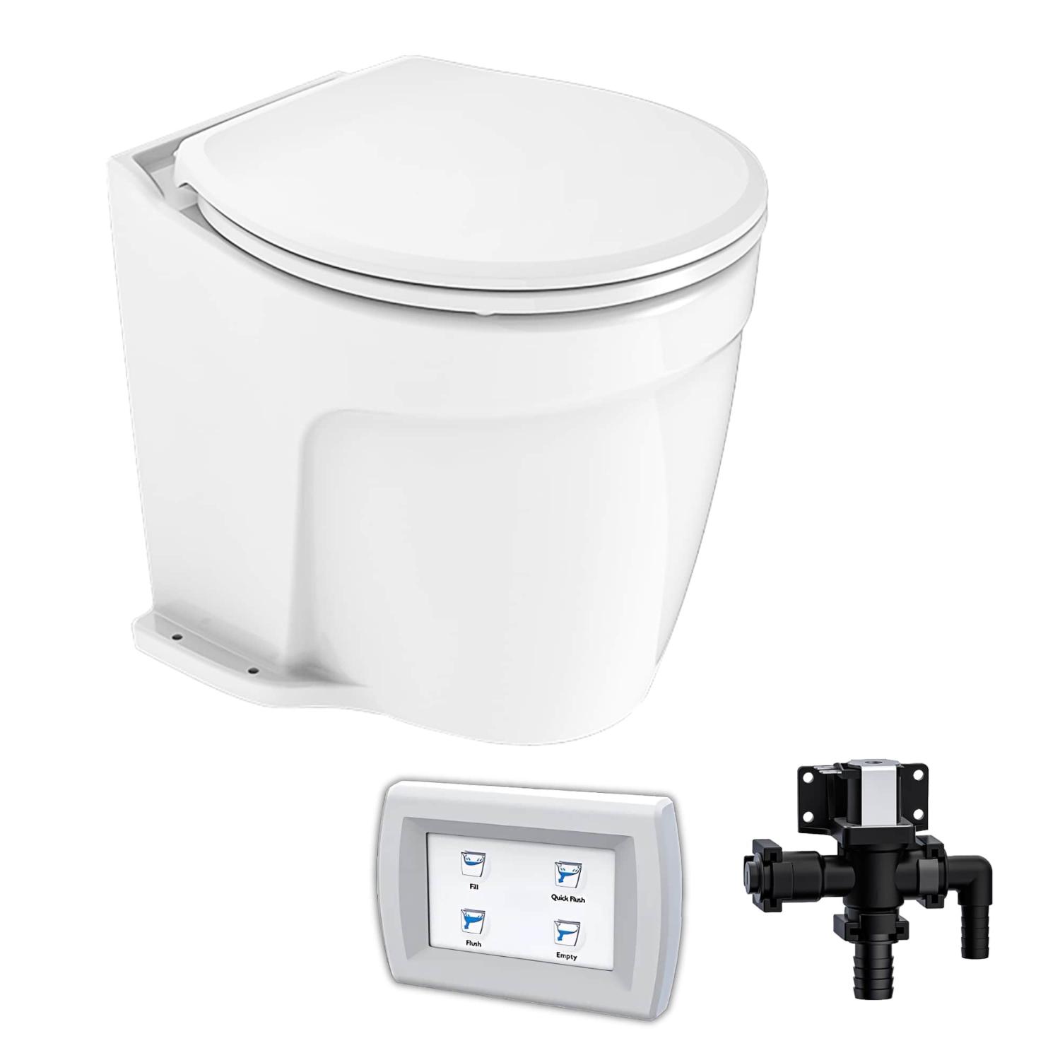 COMMODORE COMMODORE CM5RMT Deluxe Electric Marine Toilet Boating Head ...