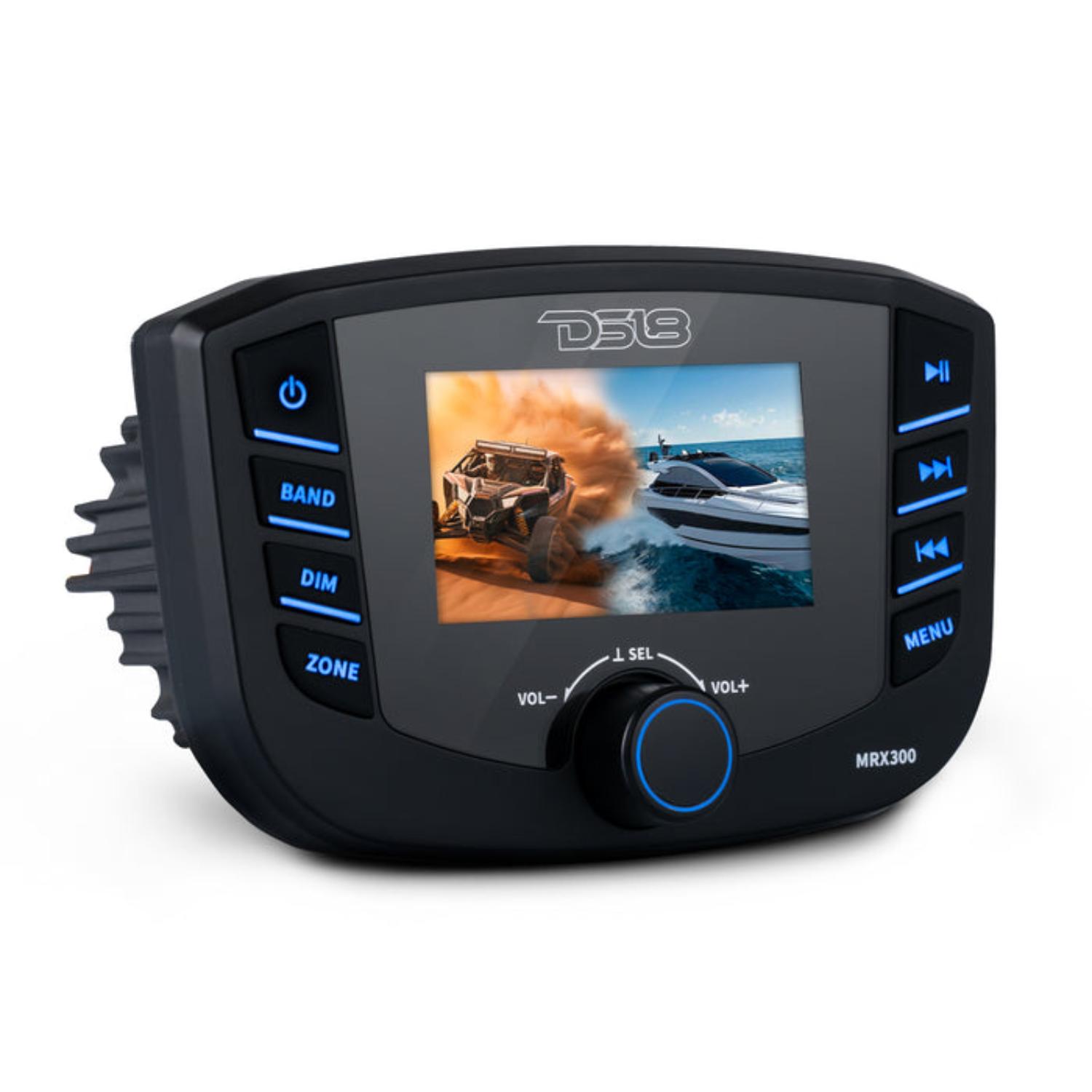 DS18 Marine Stereo, TFT screen, 3 Zones, 4 volts Output, BT, RDS 4 x 50 ...