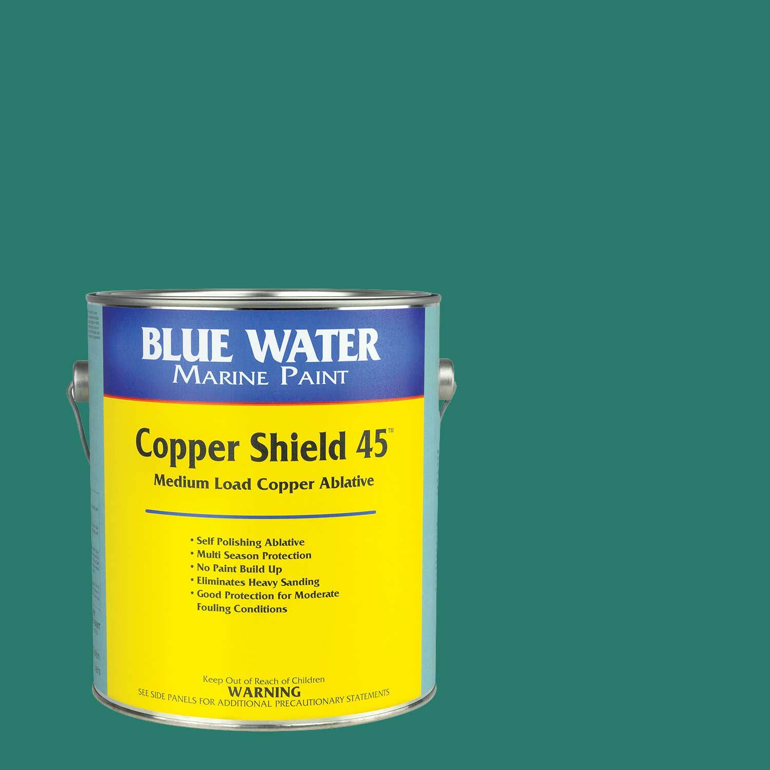 BLUE WATER Copper Shield 45 Bottom Paint, Admiral Green, Quart