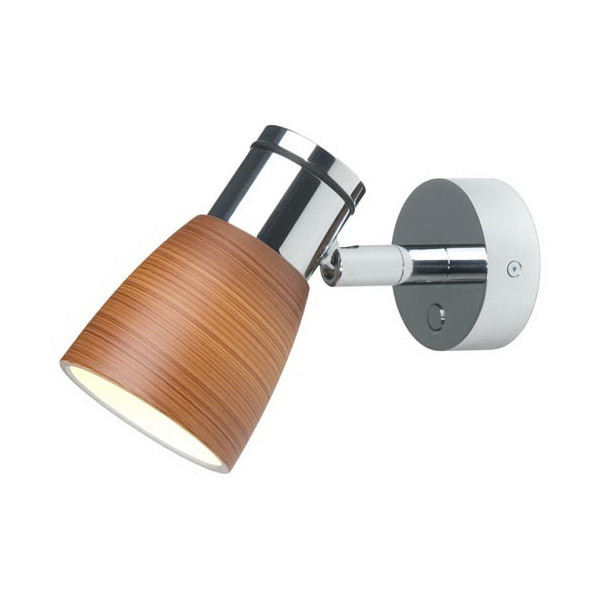 IMTRA CORPORATION Reading Light Chrome with Brown Glass Shade 10 to 30V ...