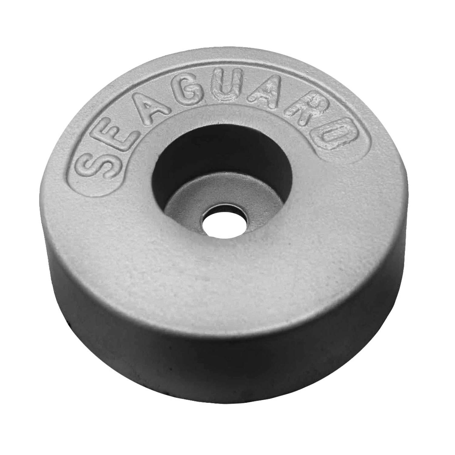 SEAGUARD Aluminum Round Plate Flange Anode, 0.59" x 4.92" x 1.5"